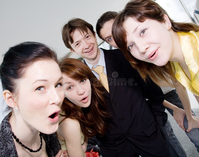 Funny Company are Surprising Stock Photo - Image of ambiguity ...