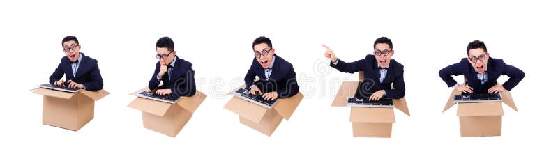 Funny computer geek stock photo. Image of humor, male - 30842796