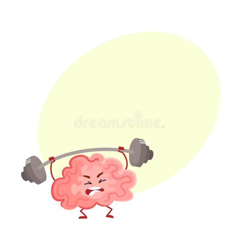 Funny Concentration Brain Training with a Barbell Stock Vector ...