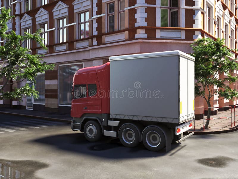 Delivery truck stock image. Image of rain, rainy, transport - 5948215