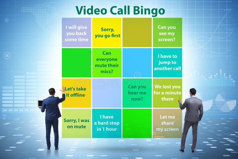 Funny Concept with Video Call Bingo Stock Image - Image of quarantine ...