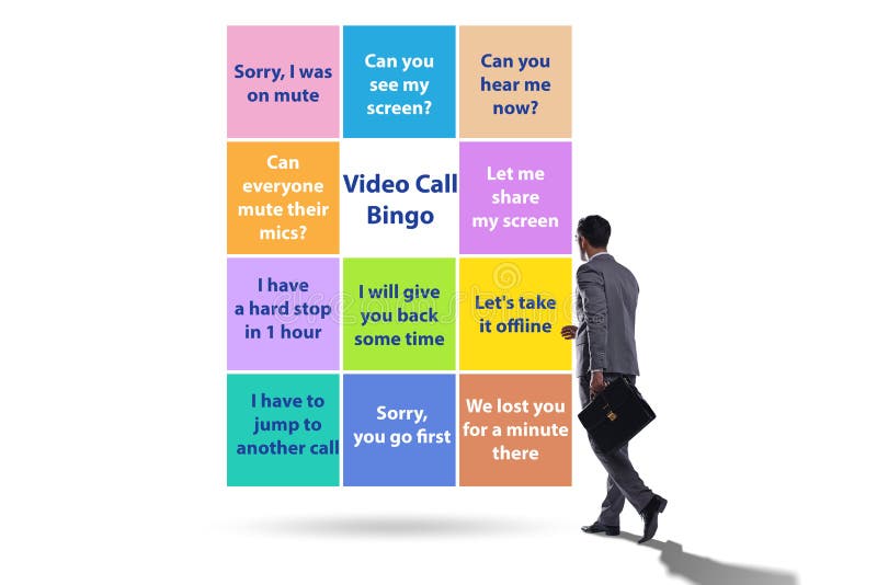 Funny Concept with Video Call Bingo Stock Image - Image of technology ...