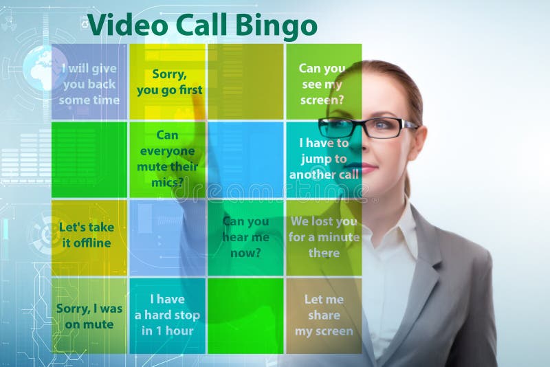 Funny Concept with Video Call Bingo Stock Image - Image of chat ...