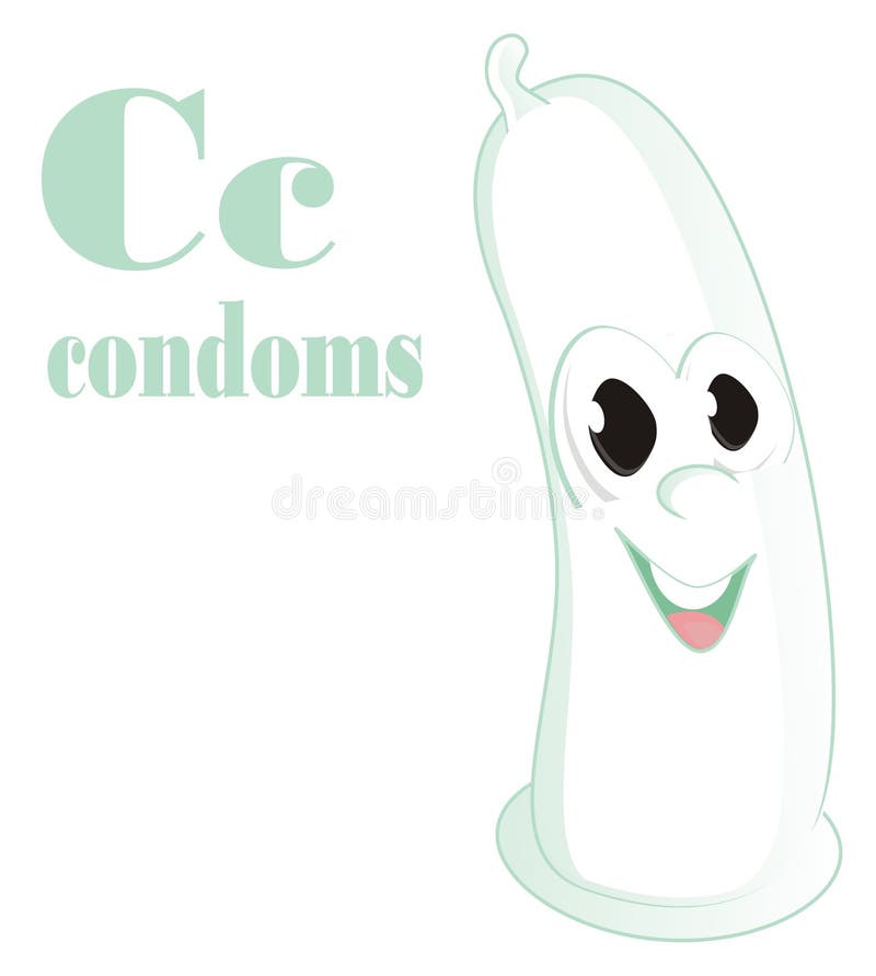 Funny condom and abc stock illustration. Illustration of condom - 162902685