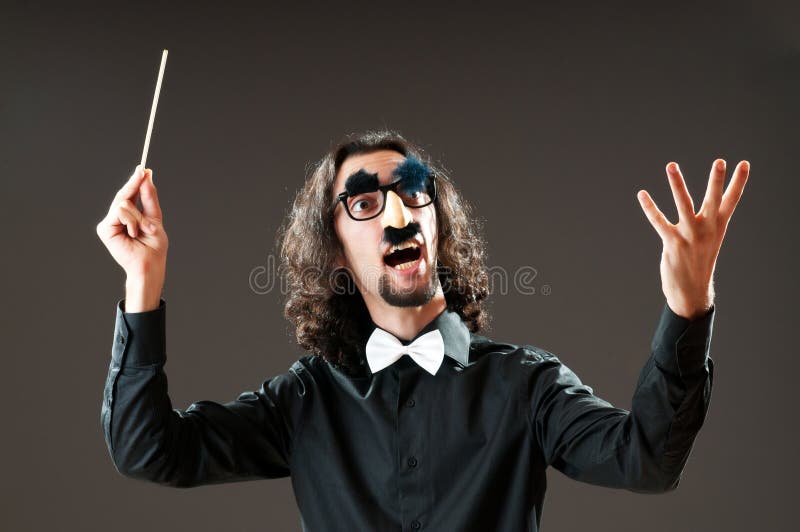 Isolated Conductor: Profile Stock Photo - Image of orchestra ...