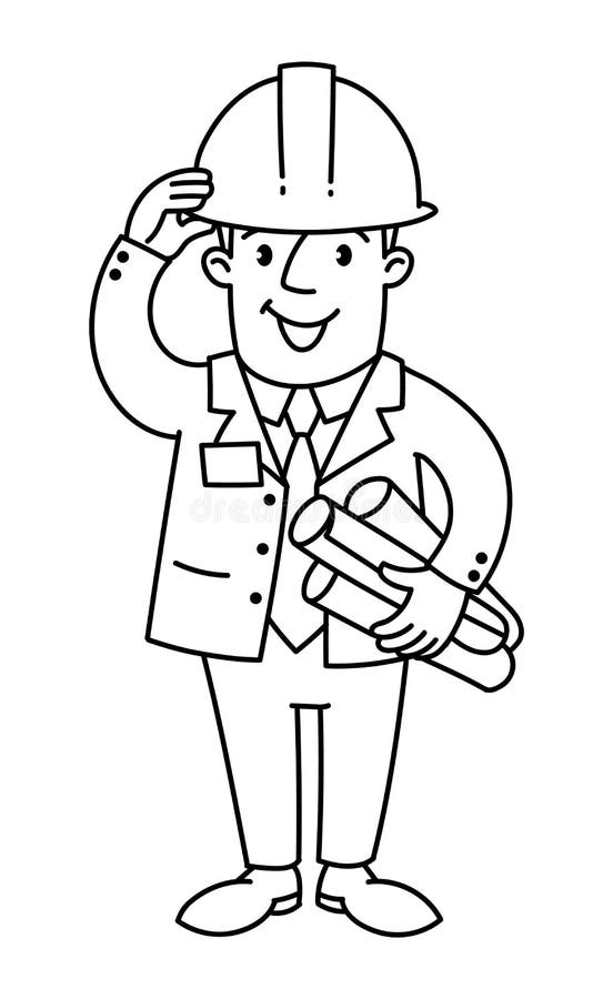 Funny Construction Engineer, Worker or Architect Stock Vector ...
