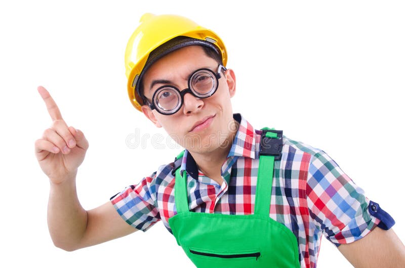 Funny construction worker stock image. Image of manager - 32218633