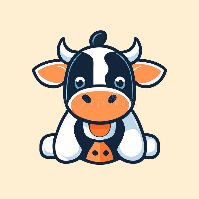 Funny cow logo stock illustration. Illustration of head - 291055543