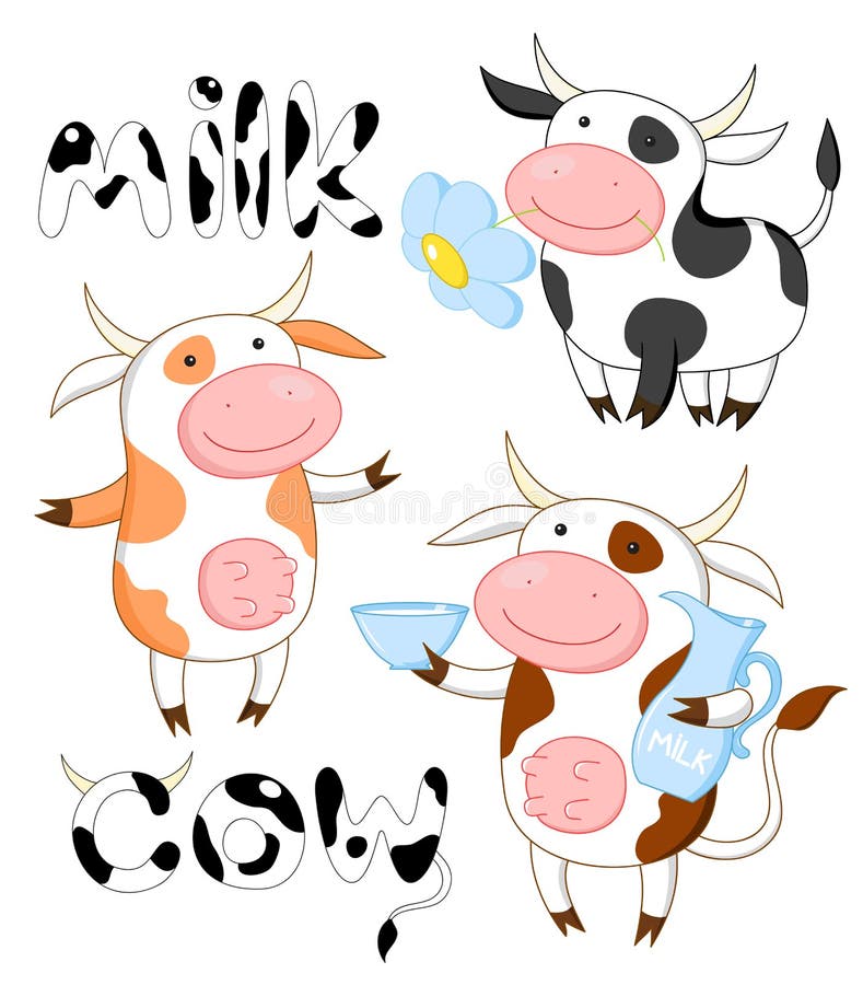 Funny cow portrait cartoon stock illustration. Illustration of farm ...