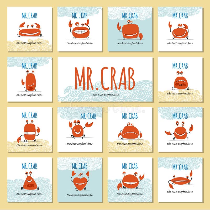 Funny Crab, Banner for Your Design Stock Vector - Illustration of ...
