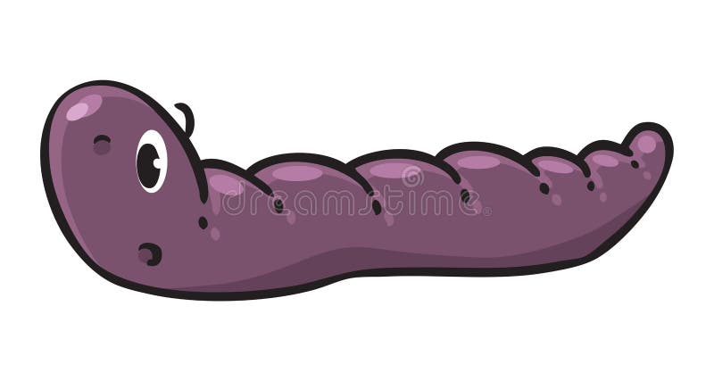 Funny crawling worm stock vector. Illustration of poliwog - 43424186