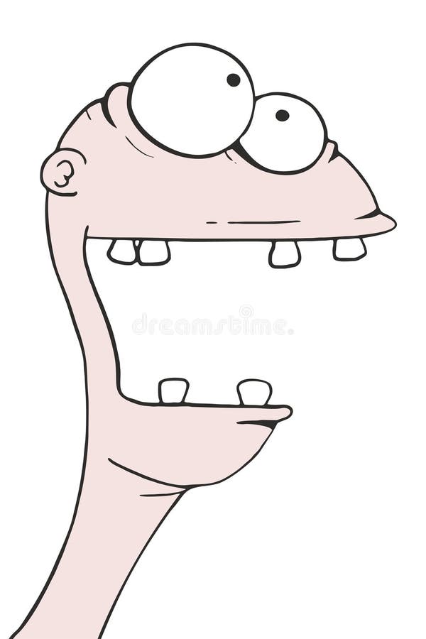 Funny crazy face stock illustration. Illustration of cartoon - 86051594