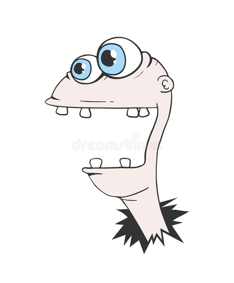 Funny crazy face stock vector. Illustration of expression - 298422315