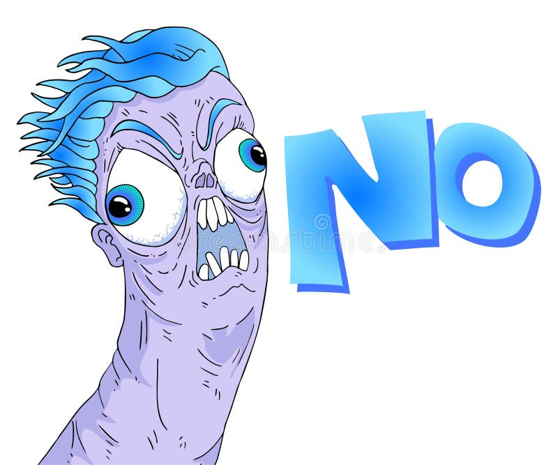 Funny Crazy Face and No Message Stock Vector - Illustration of scared ...