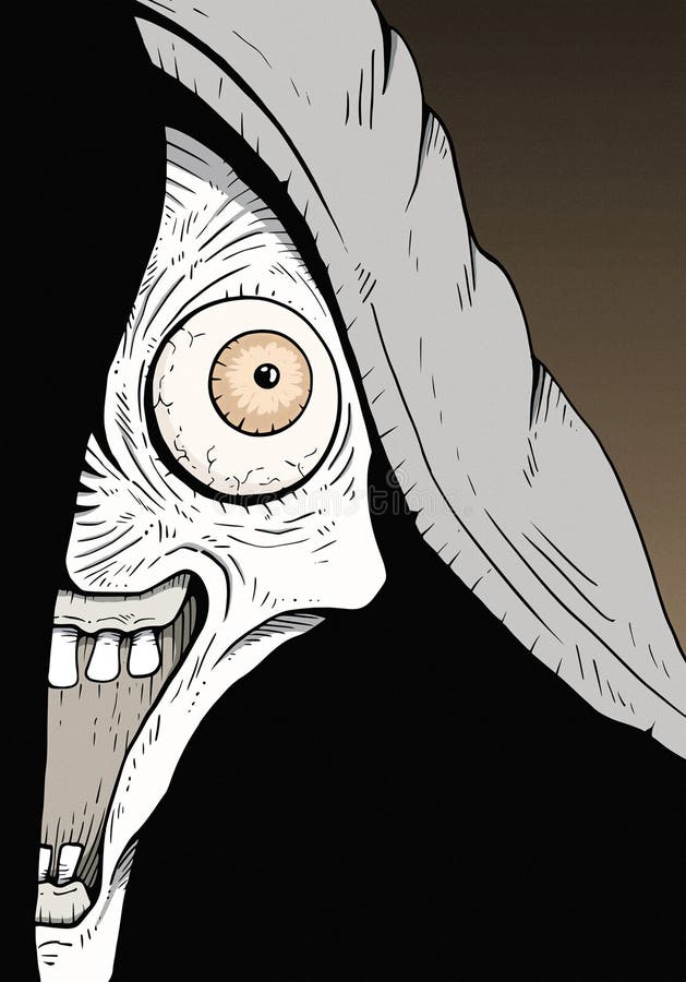 Funny crazy head face stock illustration. Illustration of looking ...