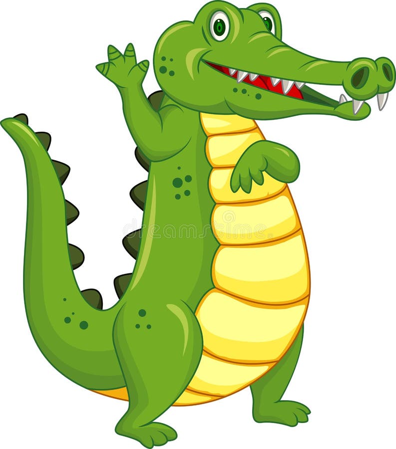 Crocodile cartoon stock vector. Illustration of sketch - 34607912