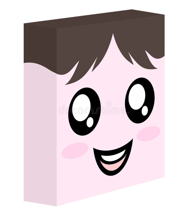 Funny Cube Dude. Square Character. Vector Stock Vector - Illustration ...