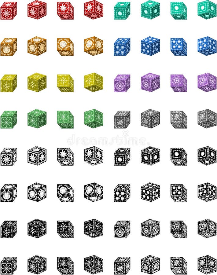 Funny cubes stock vector. Illustration of painting, decoration - 40985783