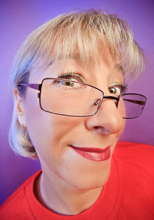 Funny Curious Woman Portrait Stock Photo - Image of crisp, smiling ...