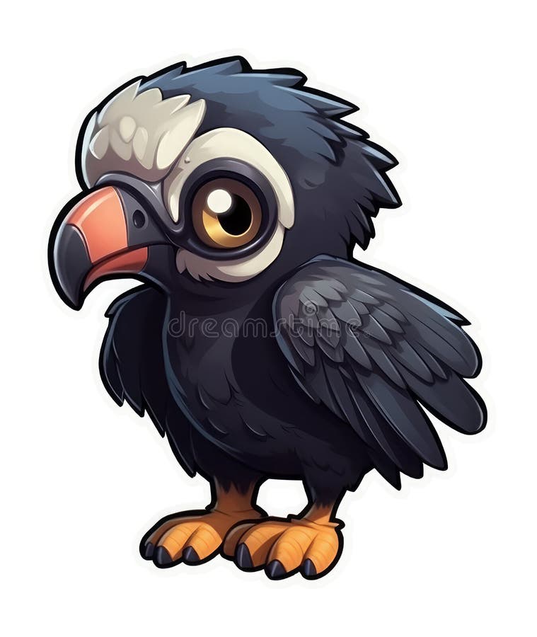 Funny and Cute Bird Transparency Sticker, Andean Condor Stock Photo ...