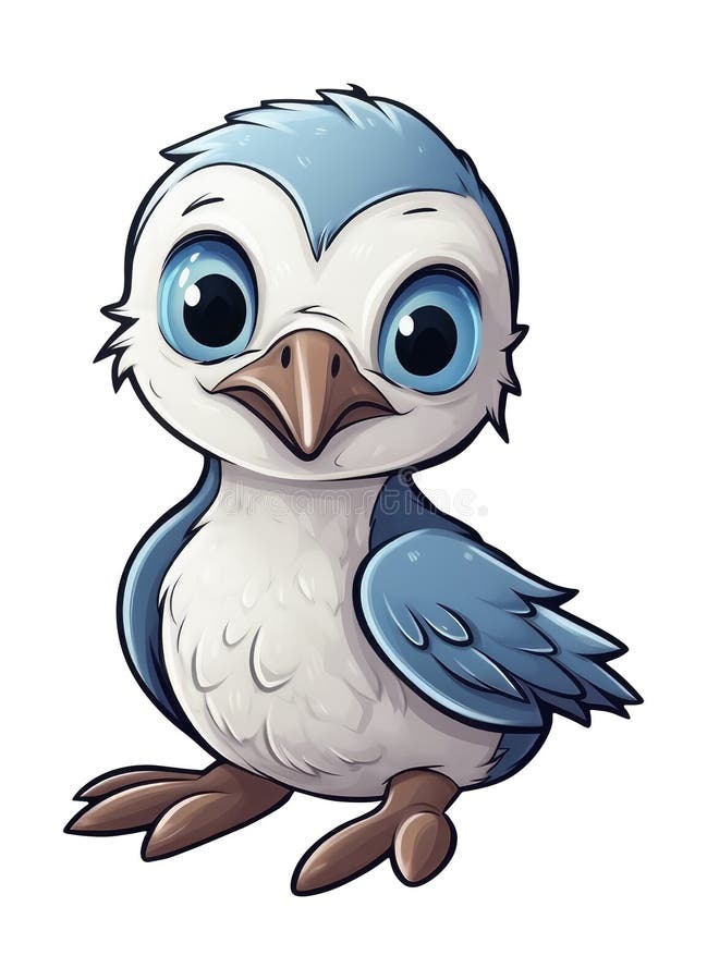 Funny and Cute Bird Transparency Sticker, Blue-footed Booby Stock Photo ...