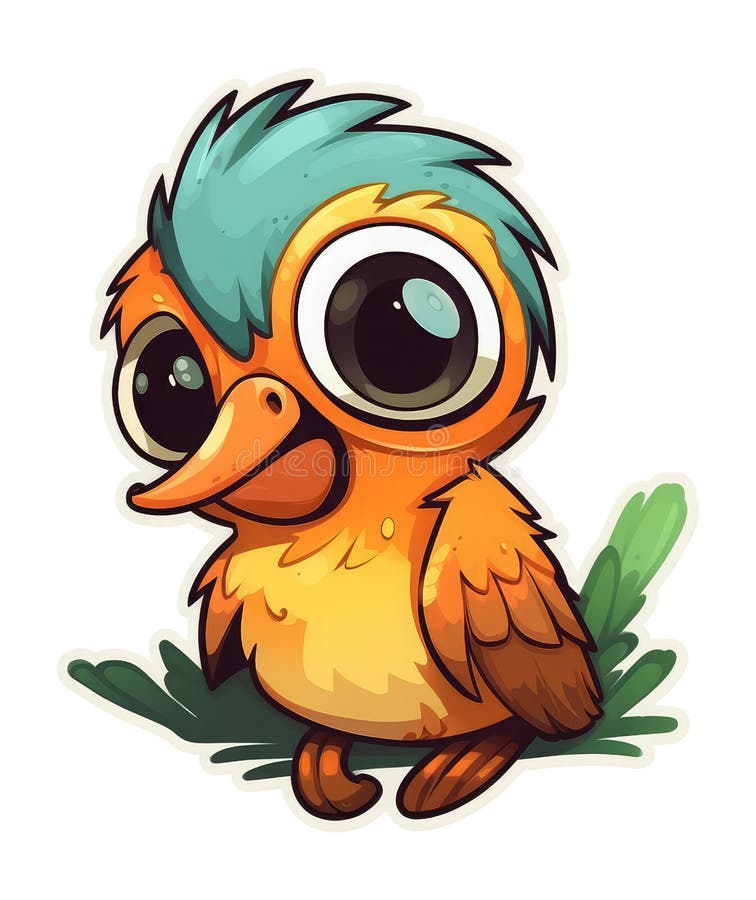 Funny and Cute Bird Transparency Sticker, Greater Bird-of-Paradise ...