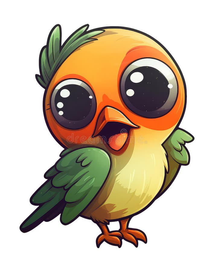 Funny and Cute Bird Transparency Sticker, Superb Bird-of-Paradise Stock ...