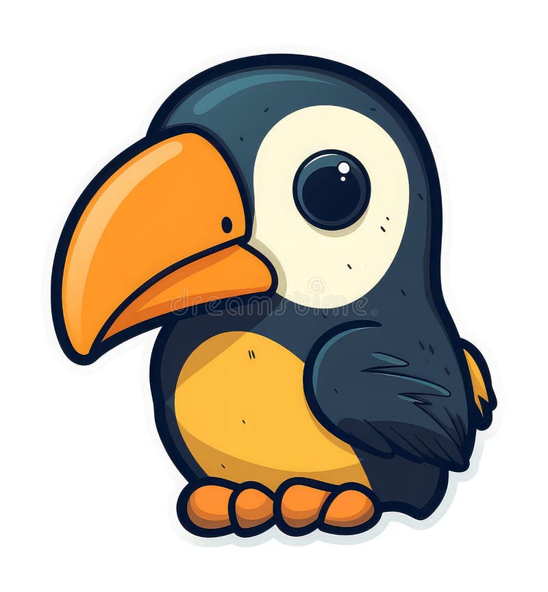 Funny and Cute Bird Transparency Sticker, Toco Toucan Stock Photo ...