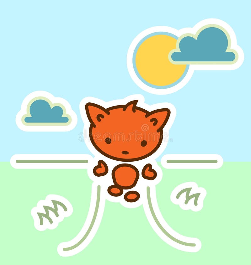 Funny Cute Cartoon Walking Animal Stock Vector - Illustration of ...