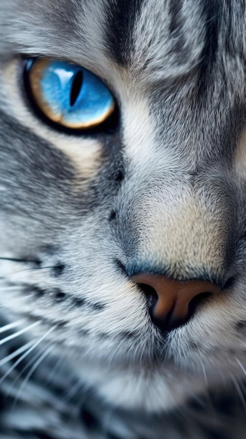 Funny Cat Wallpapers for Android with Detailed Facial Features AI Generated Stock Illustration ...