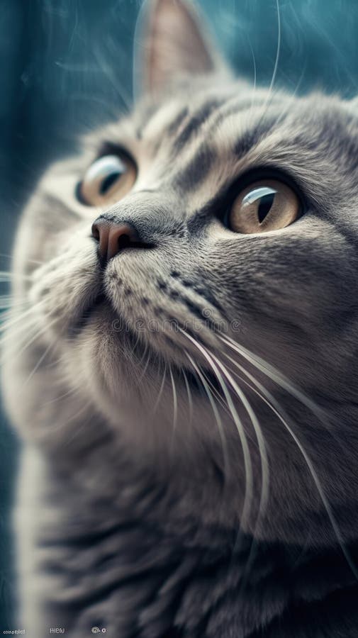 Funny Cat Wallpapers for Android with Detailed Facial Features AI Generated Stock Illustration ...