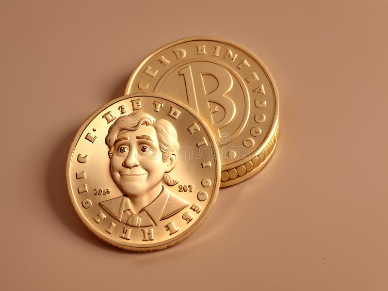 Funny Cute Coin Money Character Stock Illustration - Illustration of ...