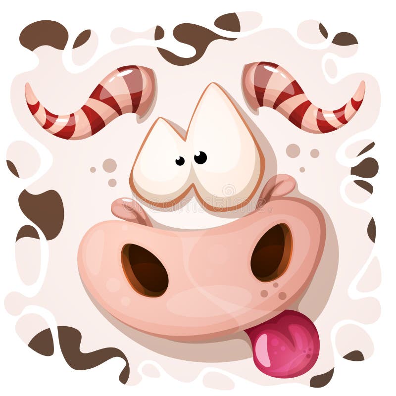 Funny Crazy Cartoon Cow Stock Illustrations – 530 Funny Crazy Cartoon ...