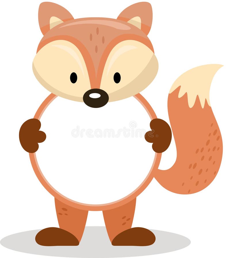 Funny Cute Fox Round Frame Stock Illustrations – 103 Funny Cute Fox ...