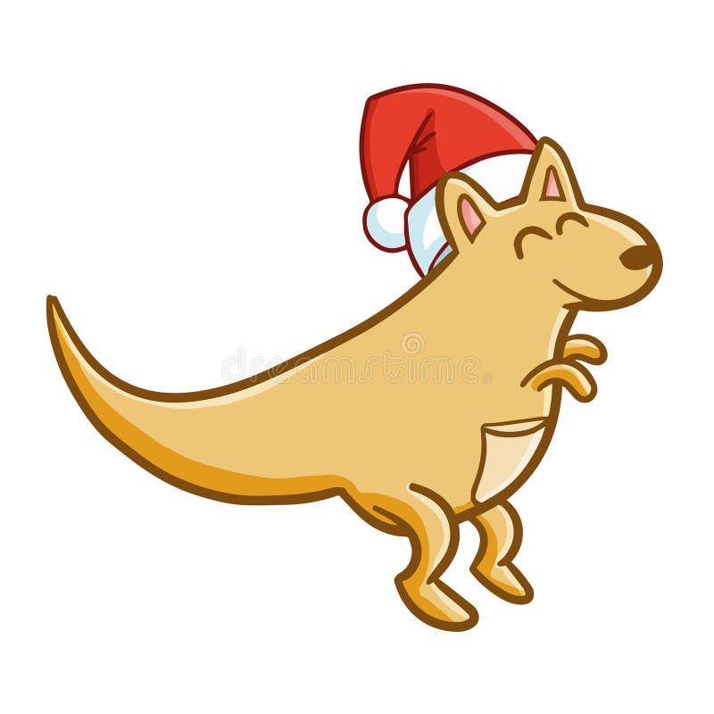 Santa Hat Kangaroo Stock Illustrations – 60 Santa Hat Kangaroo Stock ...