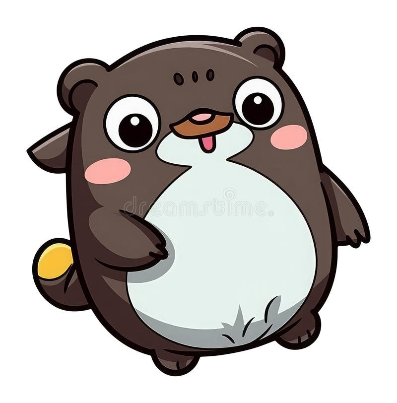 Funny and Cute Mole Transparency Sticker Stock Photo - Illustration of ...