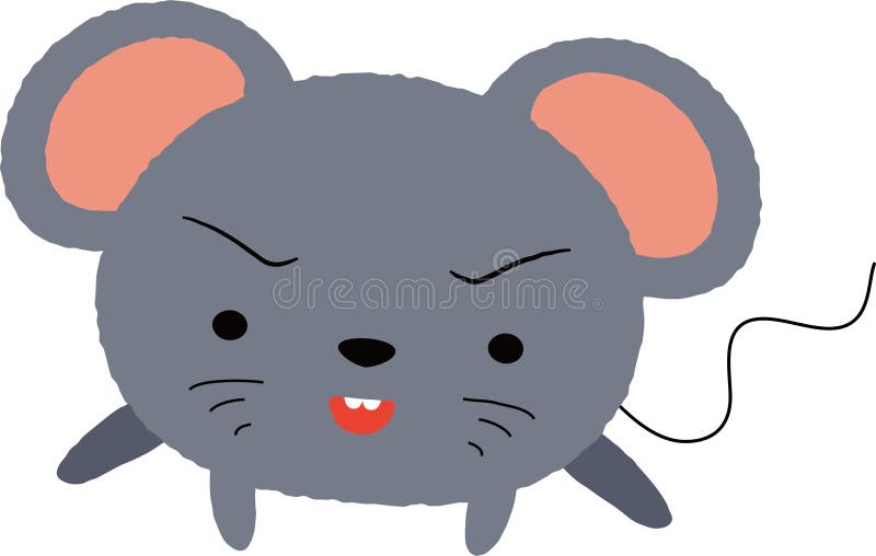 Funny and Cute mouse stock vector. Illustration of drawing - 193664351