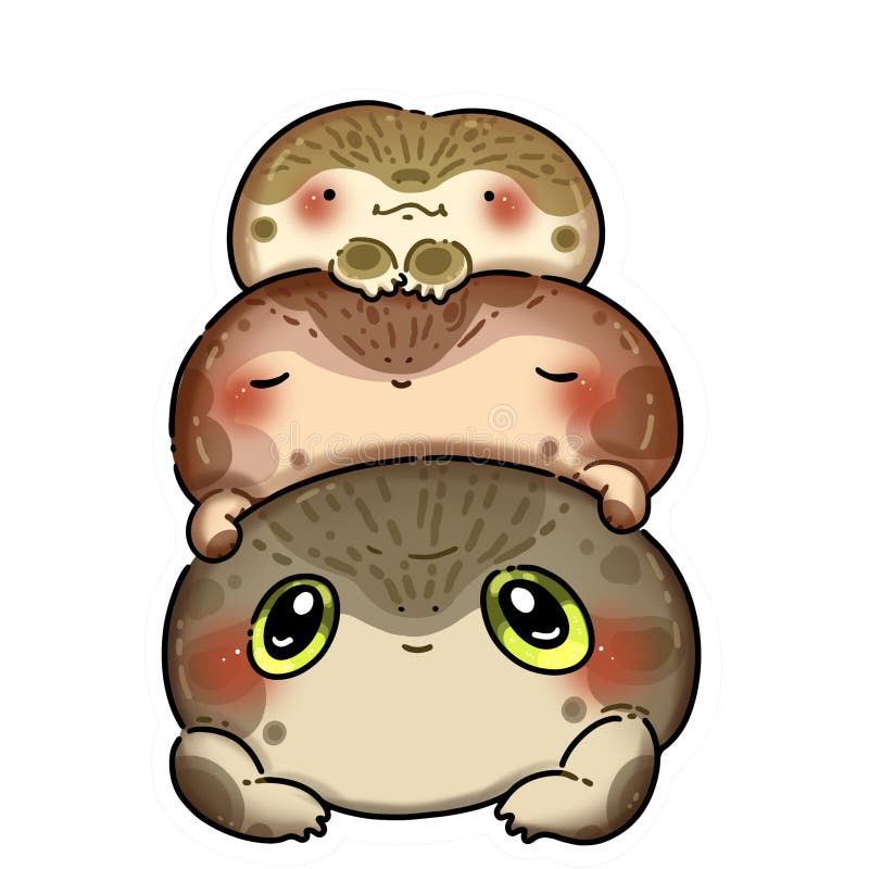 Funny Cute Rain Toads. Cute Illustration Stock Photo - Illustration of ...