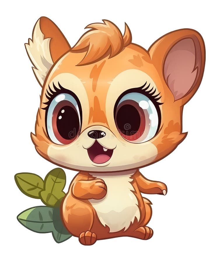 Funny and Cute Squirrel Transparency Sticker Stock Photo - Illustration ...