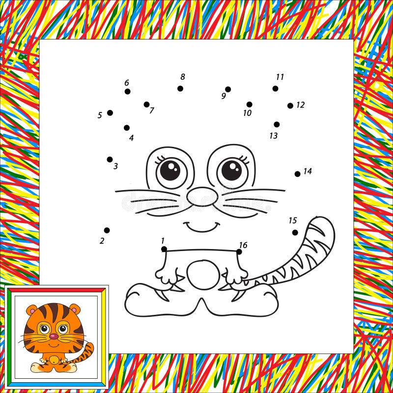 Funny and cute tiger stock vector. Illustration of nature - 58977781