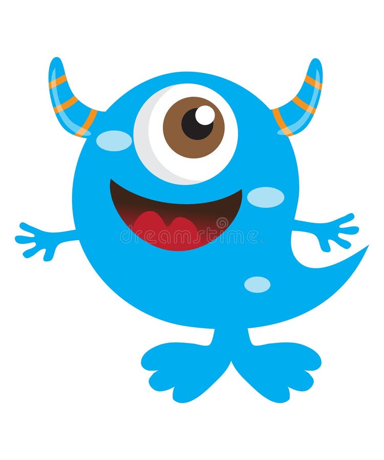 Funny Monsters Cartoons Character Stock Vector - Illustration of ...