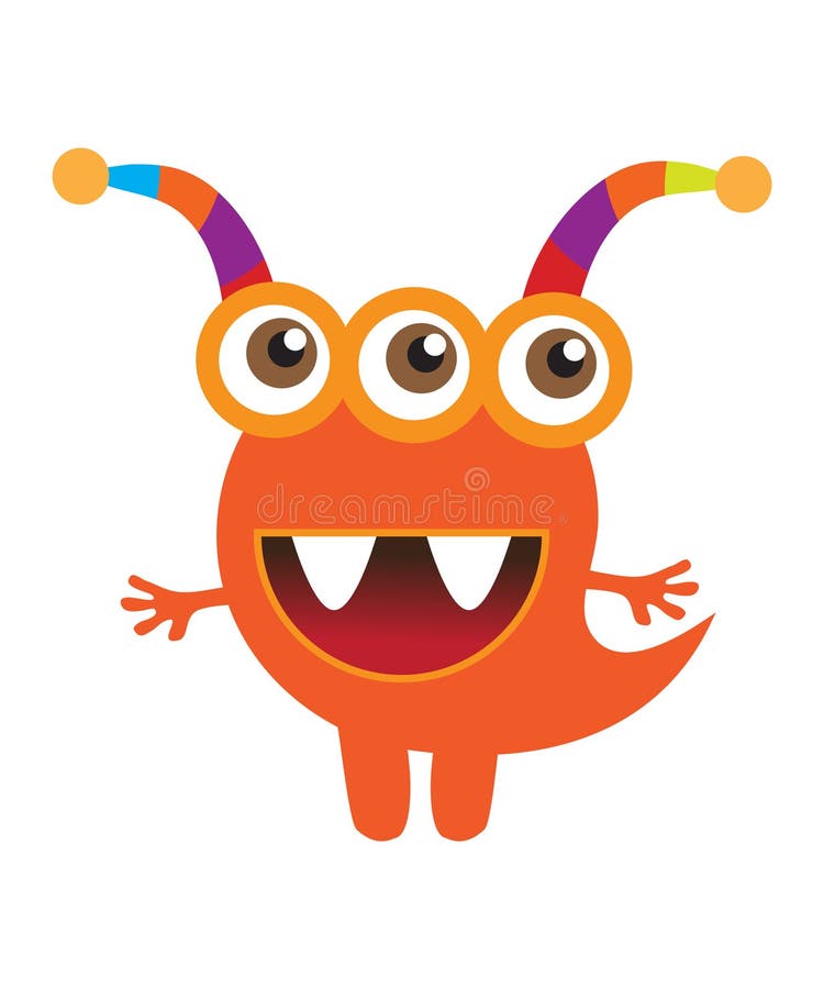 Funny Monsters Cartoons Character Stock Vector - Illustration of alien ...