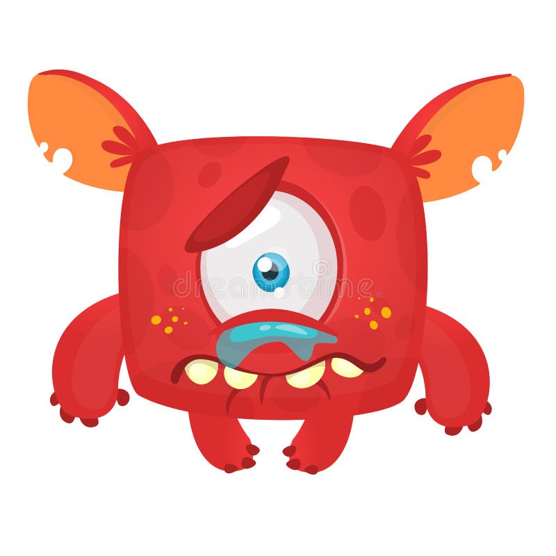 Funny Cartoon Monster. Vector Halloween Illustration Stock Vector ...