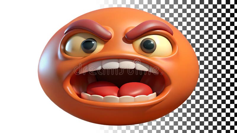 Angry Face Emoji Expression for Emotions and Digital Communication Png ...