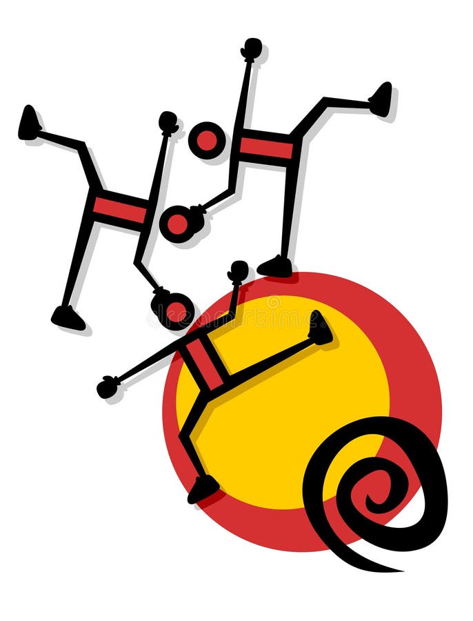 Funny dance stock vector. Illustration of abstract, icon - 21404542