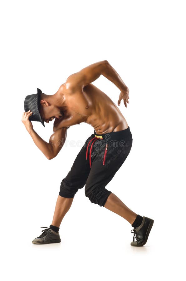 Funny dancer isolated stock photo. Image of muscular - 27714918