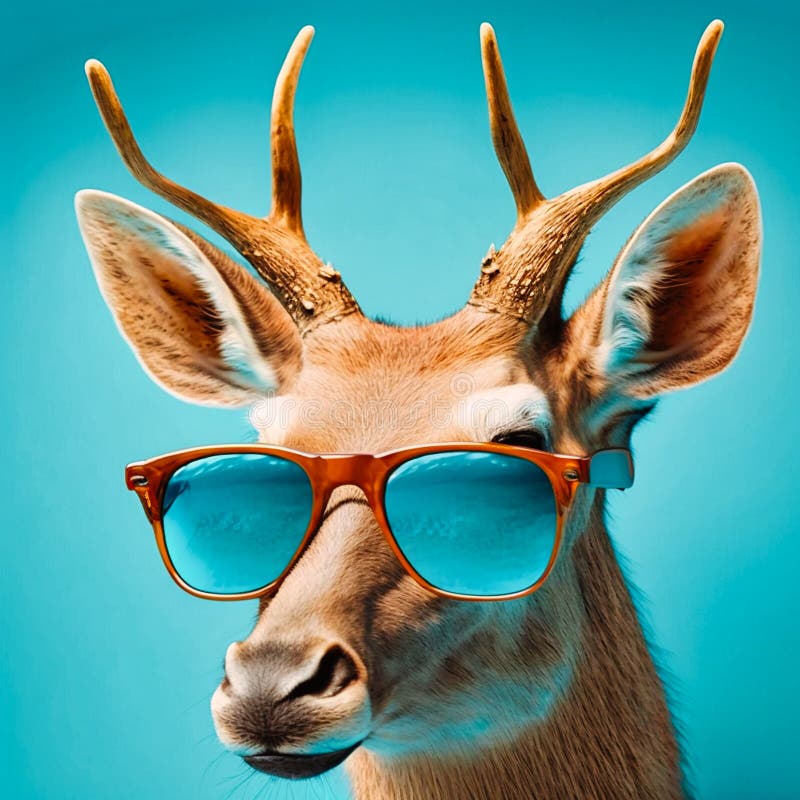 Funny Cow with Sunglasses in Front of Pink Studio, Generative AI Stock ...