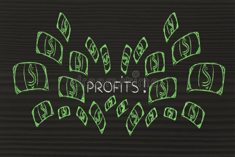 Funny Design with Money Explosion Stock Illustration - Illustration of ...