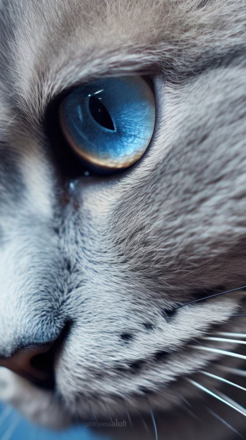 Funny Cat Wallpapers for Android with Detailed Facial Features AI Generated Stock Illustration ...