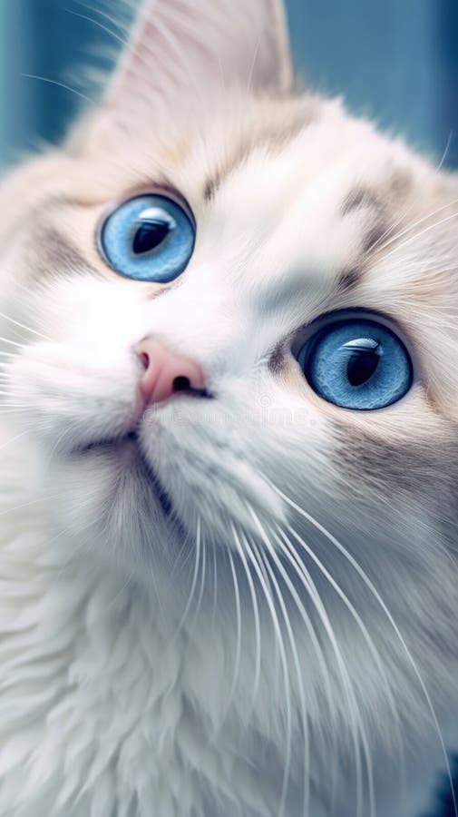 Funny Cat Wallpapers for Android with Detailed Facial Features AI Generated Stock Illustration ...